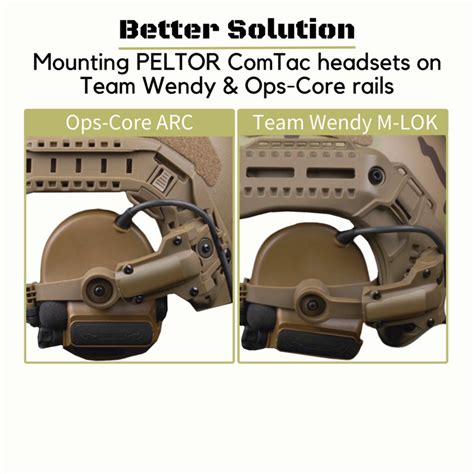 Tactical Helmet Rail Adapter For Peltor Comtac Airsoft Shooting Accessories Headset Mount Fit