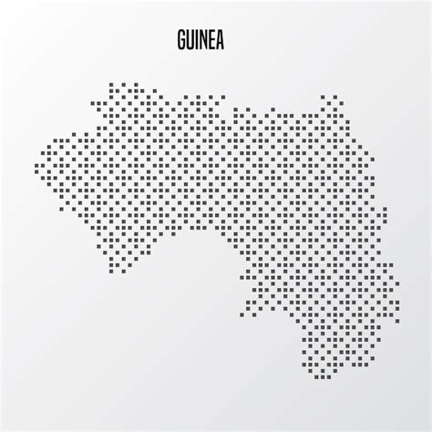 Premium Vector Country Map Guinea Made From Abstract Halftone Dot Pattern