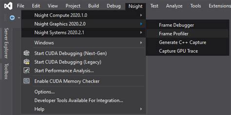 NVIDIA Nsight Visual Studio Edition 2020 1 NVIDIA Developer