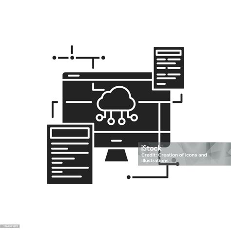 백 엔드 개발 블랙 글리프 아이콘 서버 응용 프로그램 및 데이터베이스의 세 부분으로 구성됩니다 웹 페이지 모바일 앱 프로모션용