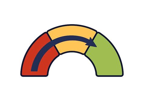 premium vector speedometer dashboard gauge meter with circular arrow on dial