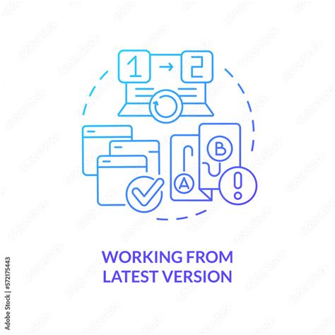 Working From Latest Version Blue Gradient Concept Icon Source Code Management Best Practice