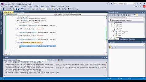 C Combobox Kullanımı Ve Dört İşlem Youtube
