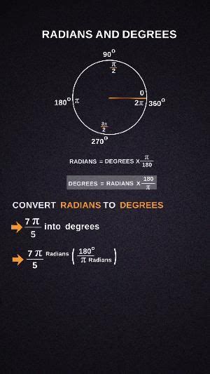 Conversion Of Radians To Degrees Radians And Degrees Are Two Units Used For Measuring Angles To