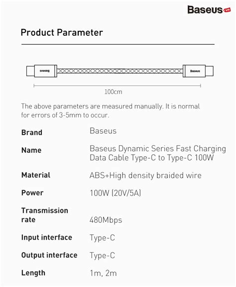 Cáp Sạc Siêu Nhanh Baseus Dynamic Series Fast Charging Data Type C