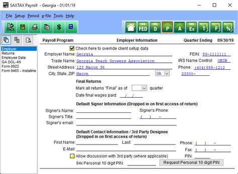 Georgia Dol 4n Employers Tax And Wage Report Saxtax