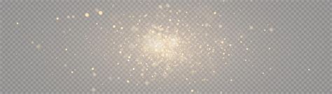 투명 배경 벡터 스타에 격리된 반짝이는 반짝이는 입자가 많은 조명 효과 프리미엄 벡터