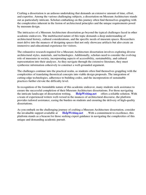 Museum Architecture Dissertation Pdf Museum