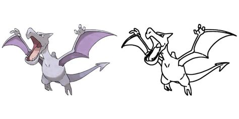 Aerodactyl Coloring Page Print Ideashortcut