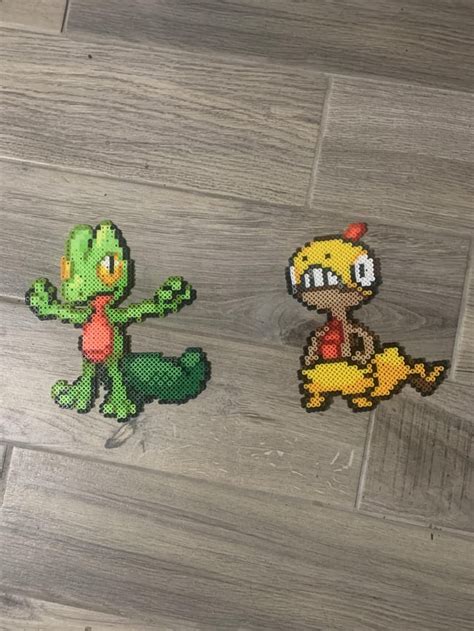 Made A Treecko And Scraggy Perler Sprite R Beadsprites