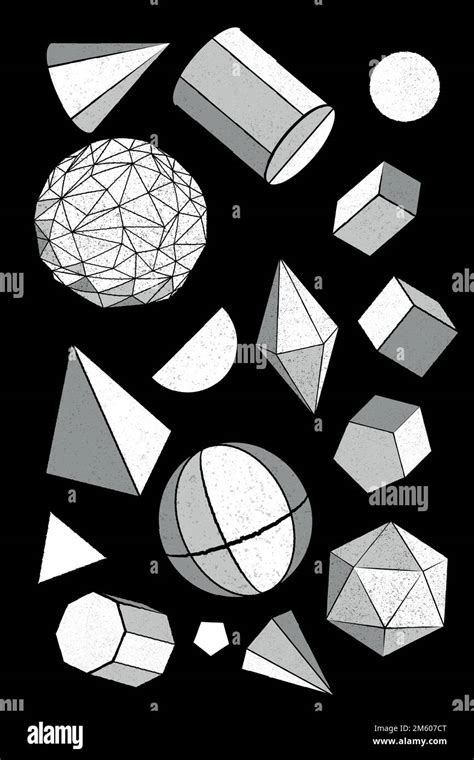 3d Geometric Shape Set Vector Stock Vector Image And Art Alamy