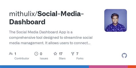 GitHub Mithulix Social Media Dashboard The Social Media Dashboard
