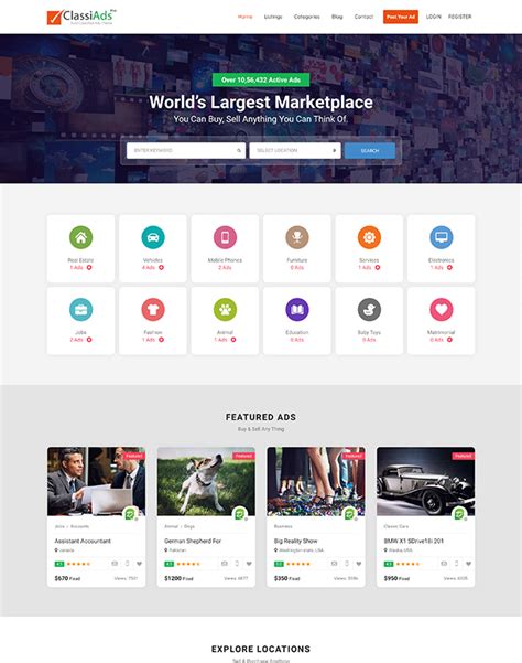Classiads Wordpress Theme Wp Servis