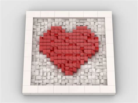 Lego Moc Love Heart Art By Djdribble Rebrickable Build With Lego
