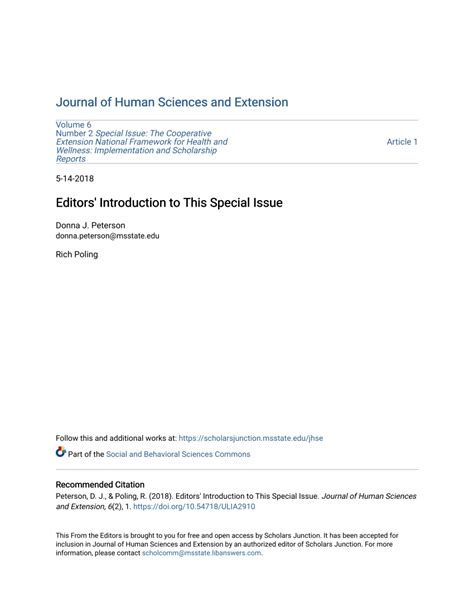 Pdf Editors Introduction To This Special Issue