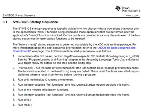 Tms320f28388d An Issue Regarding Jumping To The Entry Address Of A Sysbios Based Firmware