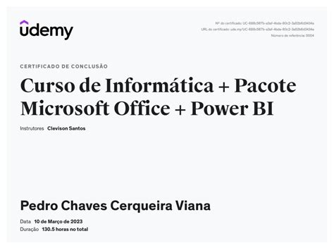 Pedro Chaves On Linkedin Udemy Course Completion Certificate