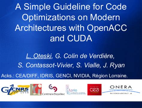 Pdf A Simple Guideline For Code Optimizations On Modern Architectures
