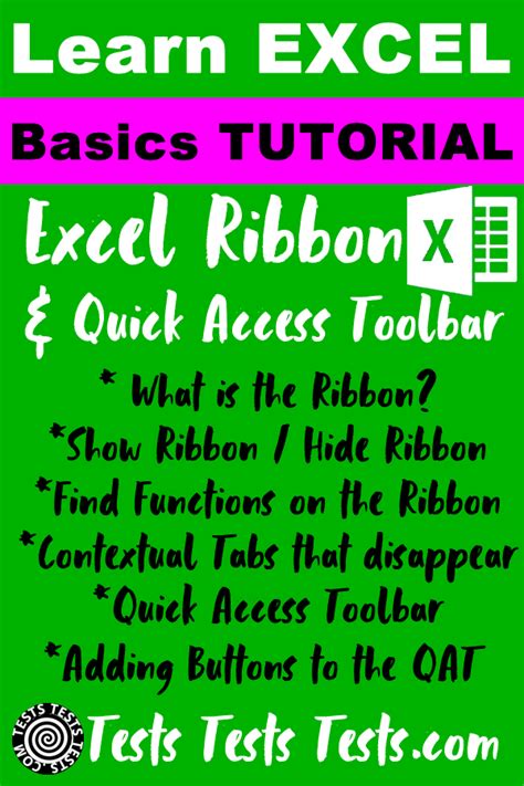 Excel Ribbon And Quick Access Toolbar Tutorial