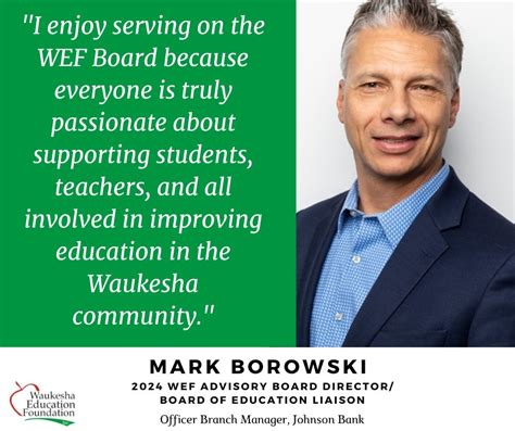 Waukesha Education Foundation Inc On Linkedin Thank You To Mark Borowski Mark Is Our Liaison