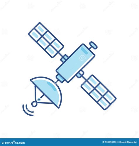 Spacecraft Orbiting Earth Illustration Of A Satellite In Orbit Around Earth Symbolizing