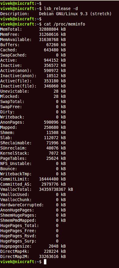 How To Check Memory On Debian Linux Nixcraft