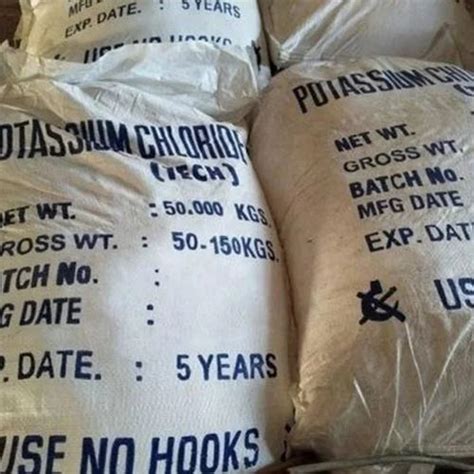 Powder Potassium Chloride Kcl Packaging Size 50 Kgs Bag At Rs 18kg