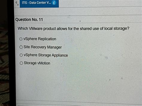 Question No 11 Which Vmware Product Allows Studyx