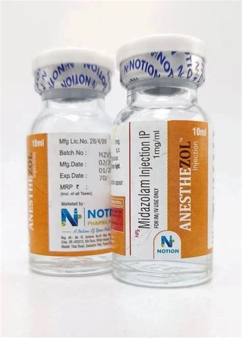 Midazolam Injection At ₹ 5000vial Mumbai Id 2856600608773