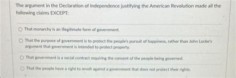 The Argument In The Declaration Of Independence