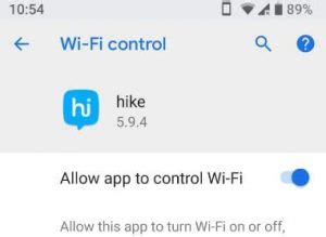 How To Disable App To Control Wi Fi In Android P 9 0