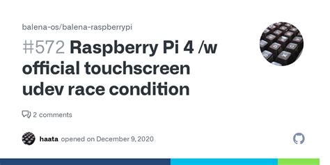 raspberry pi 4 w official touchscreen udev race condition · issue 572