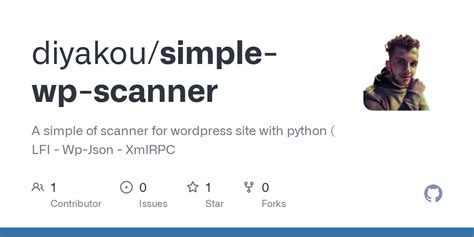 Github Diyakou Simple Wp Scanner A Simple Of Scanner For Wordpress