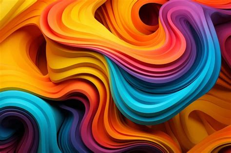 Premium Photo 3d Abstract Colorful Fluid Background