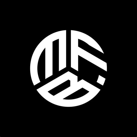 Diseño De Logotipo De Letra Mfb Sobre Fondo Negro Concepto De Logotipo