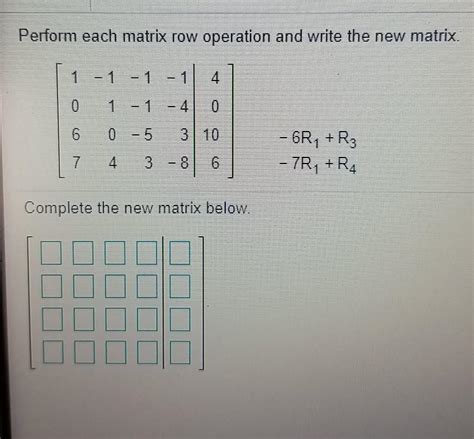 Solved A Perform The Row Operation On The Given Augmented Chegg Com