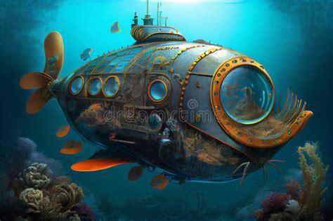 Illustration Of A Fantasy Submarine Stock Illustration Illustration