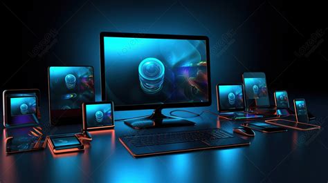 데스크톱 장치의 3d 렌더링 직장 배경 노트북 컴퓨터 배경 3d 노트북 배경 이미지 Hd 직장 노트북 컴퓨터 3d 노트북 배경 사진 무료 다운로드 Lovepik