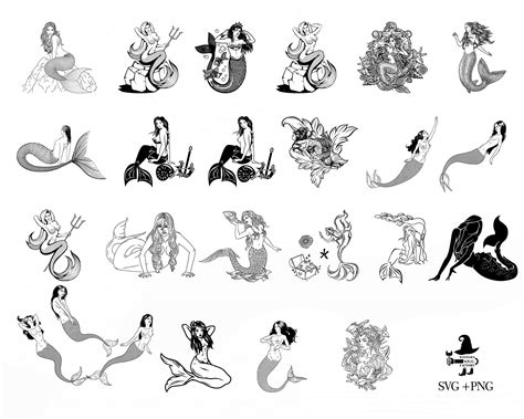 Mermaid Collection Mermaid Svg Sexy Mermaid Mermaid Silhouette Mermaid Princess Mermaid