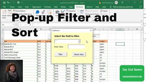 Barb Henderson On Linkedin Pop Up Sort And Pop Up Filter In Excel