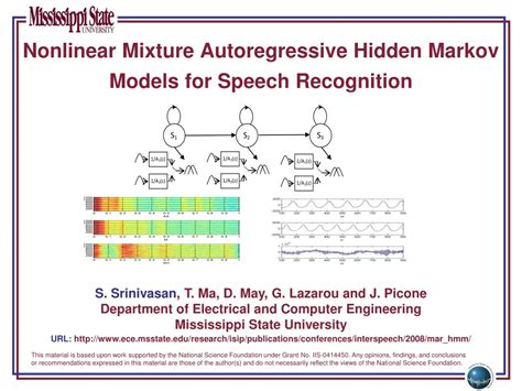 ppt nonlinear mixture autoregressive hidden markov models for speech recognition powerpoint