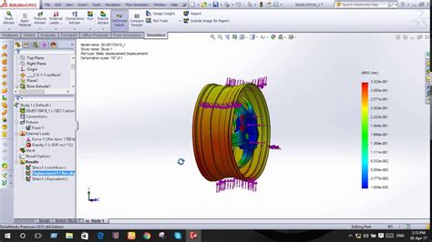 How To Do Fea Analysis On A Wheel Rim In Solidworks Youtube