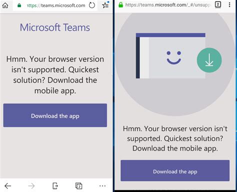 Teams Microsoft Site Is Not Usable Issue Webcompat Web Bugs GitHub