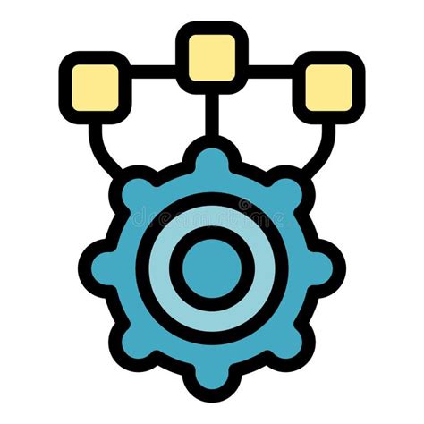 Workflow Automation System Managing Processes With Gear Icon Stock Vector Illustration Of Task