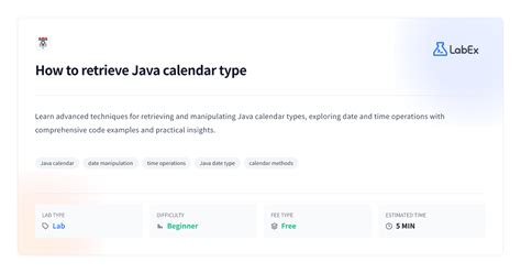 How To Retrieve Java Calendar Type Labex