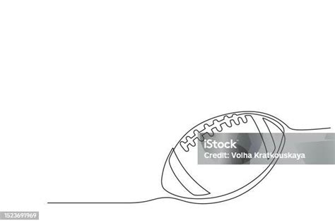 단일 연속 라인 스타일의 미식 축구 공입니다 럭비 공의 한 선 그리기 편집 가능한 획 그리기 미식축구 로고 선형 스타일의 게임 스포츠 장비 선형 스타일의 Scketch