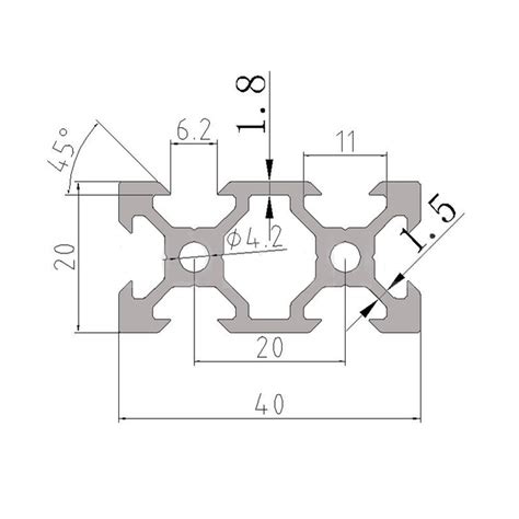 2pcs 300mm V Slot 2040 Aluminum Extrusion European