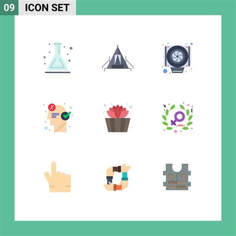 User Interface Pack Of 9 Basic Flat Colors Of Bucket Idea Outdoor