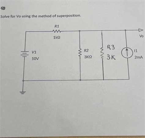Solved Solve For Vo Using The Method Of Superposition Chegg Com