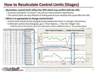 Control Charts Recalculating Control Limits PPTX Chemistry Science